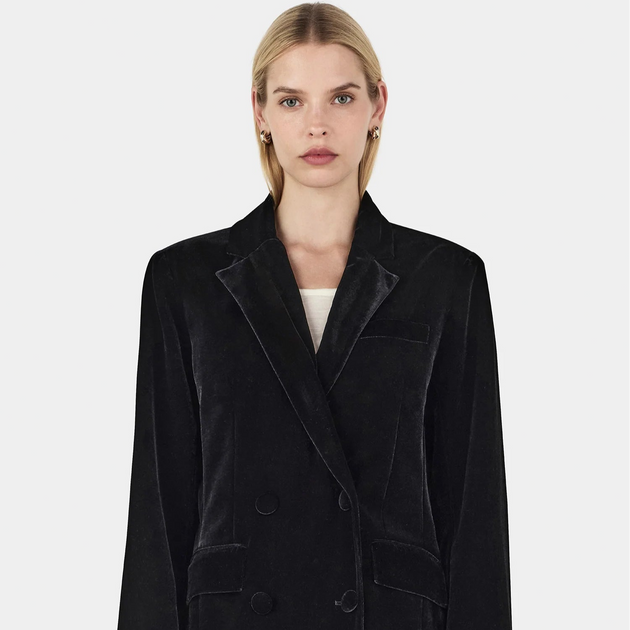 ALISTAIR VELVET BLAZER (BLACK) – KRYSTIES