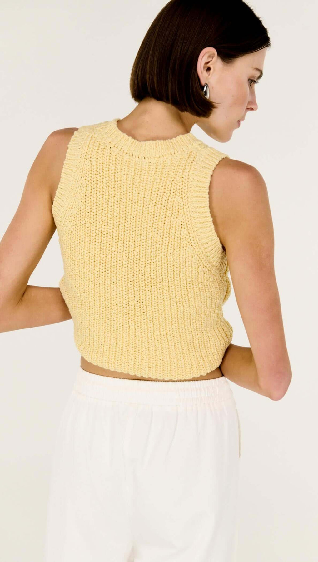 COVE KNIT TANK- BUTTER YELLOW – KRYSTIES